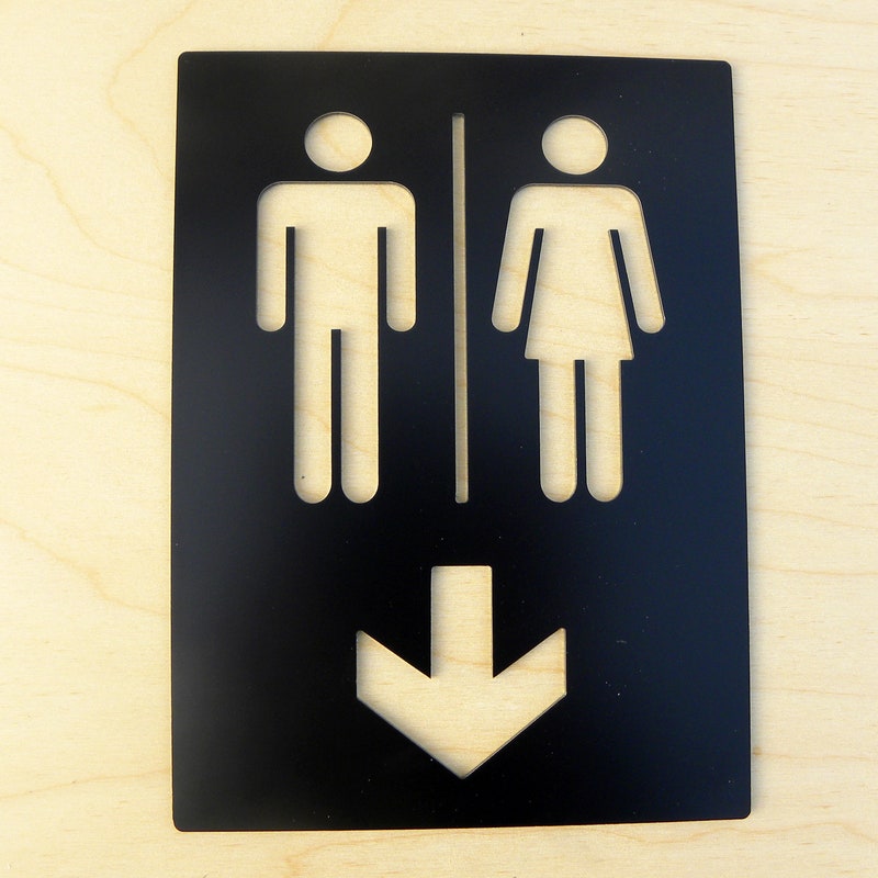 Restroom Left Sign - Etsy UK