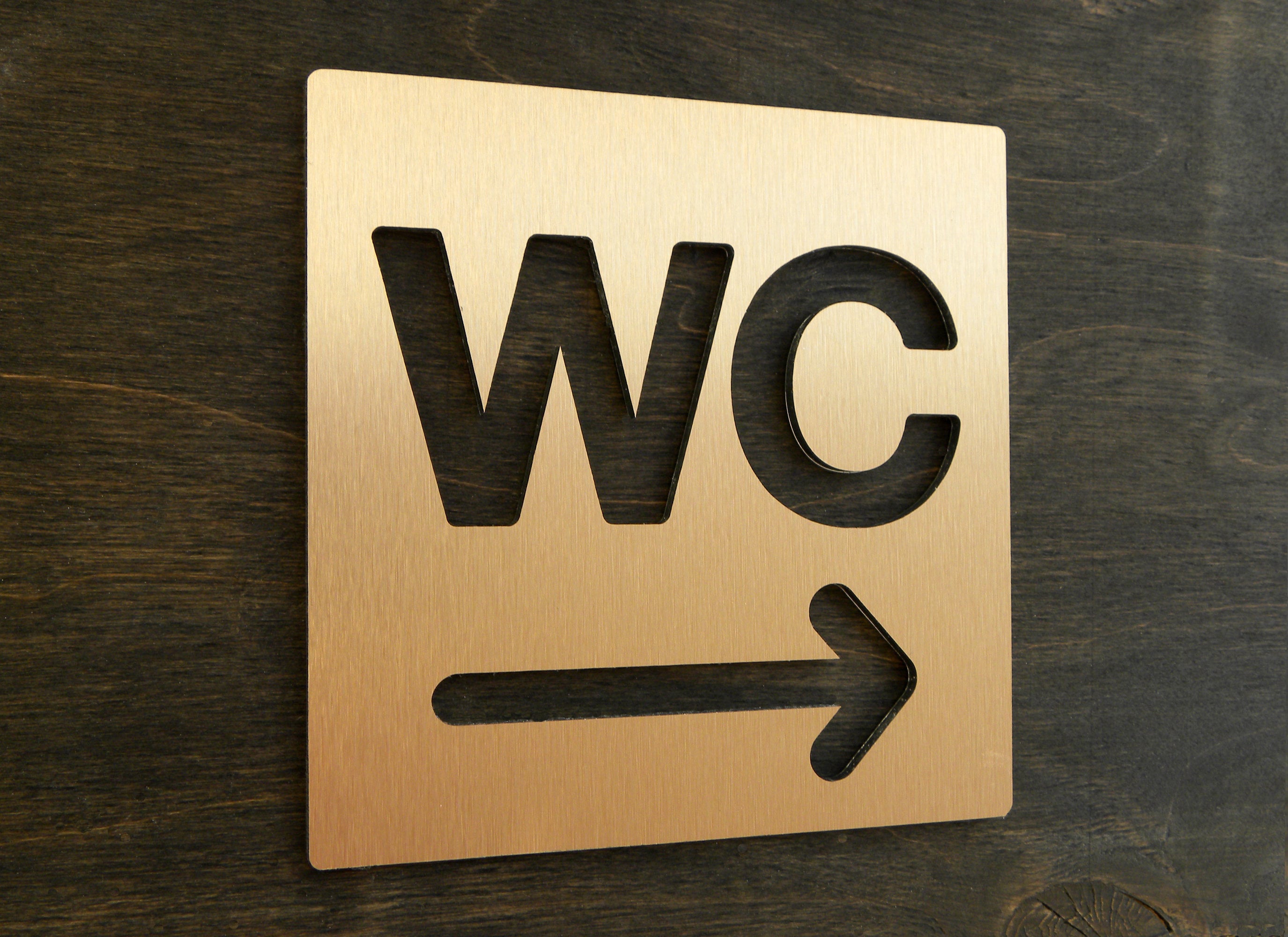 Bathroom Arrow Door Signs. Commercial Restroom Sins With - Etsy