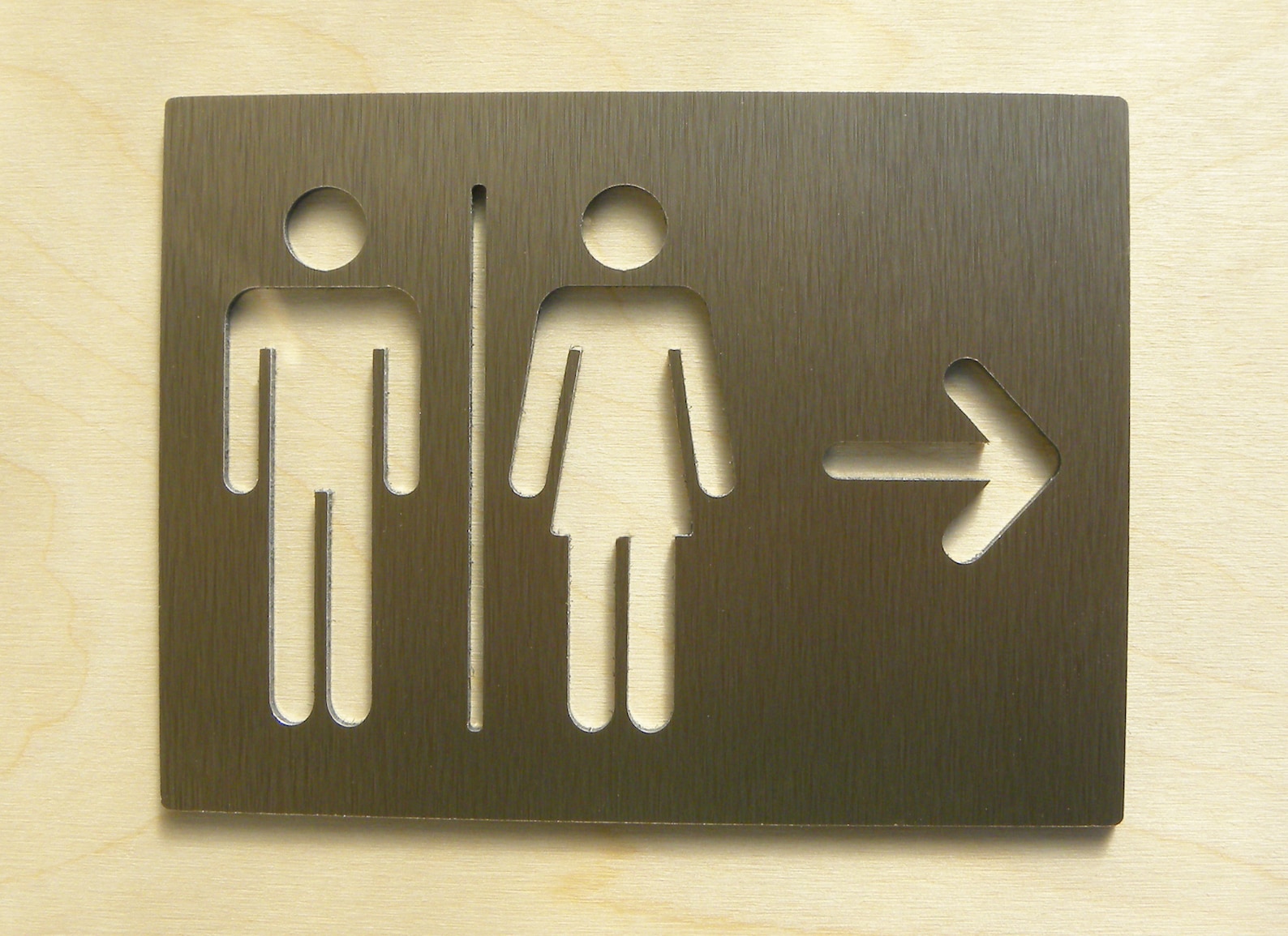 Bathrooms Door Sign With Directional Arrow . Plaques for Bathroom ...