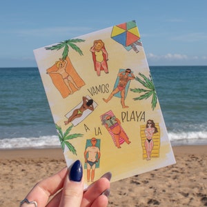 Barcelona Beach - Barcelona - Art Illustration Collection Print Paper ...