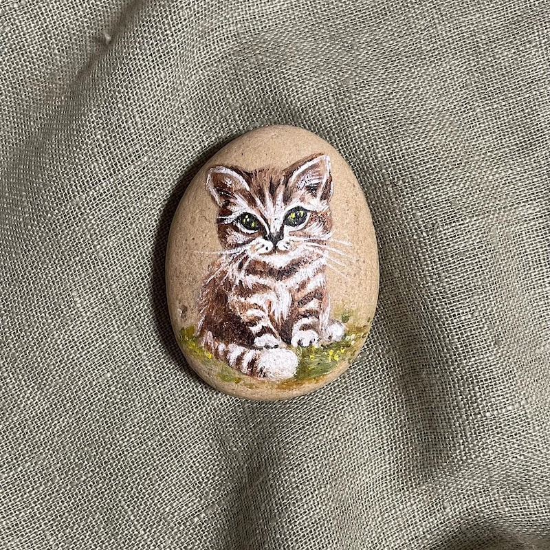 Hand Painted Cat - Etsy