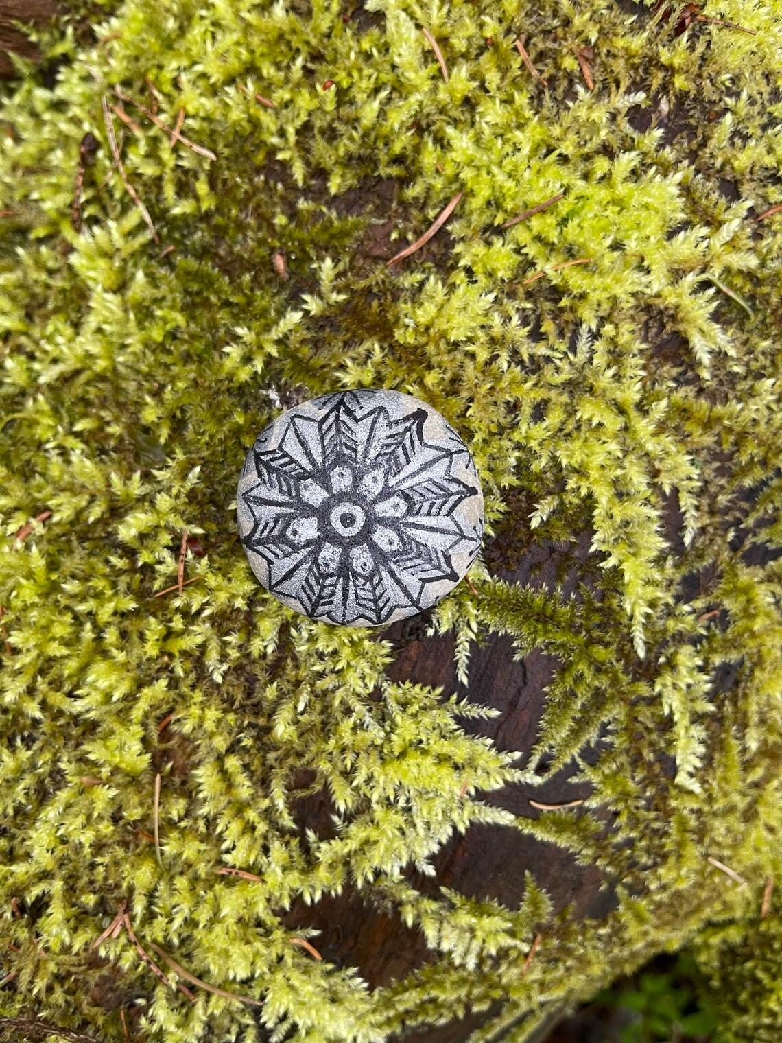Small Painted Pebble, Pebble Ornament, Stone Drawn by Hand, Sea Stone ...