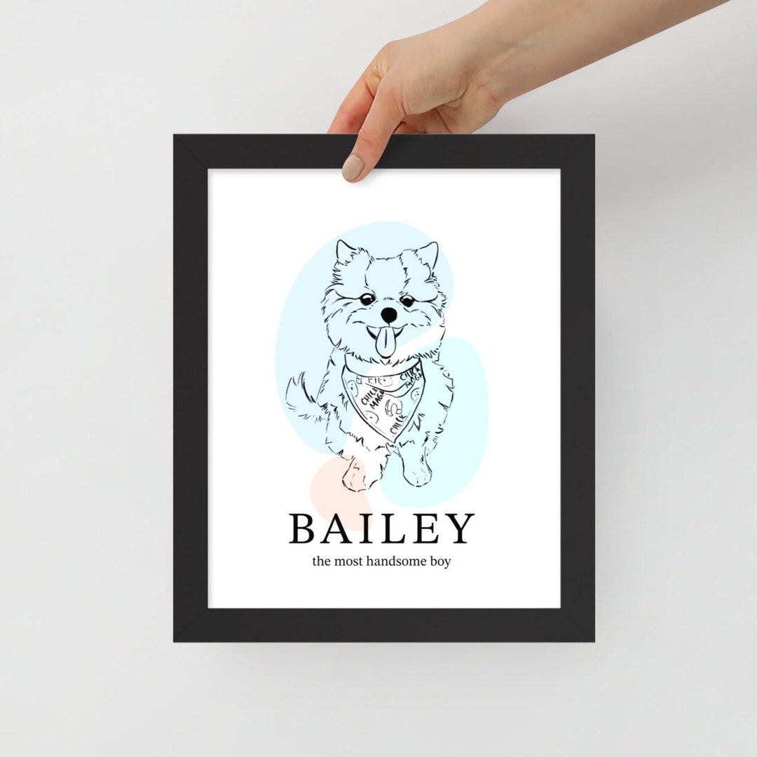 Digital CUSTOM Hand Drawn Line Art Full Body Illustration Print ...