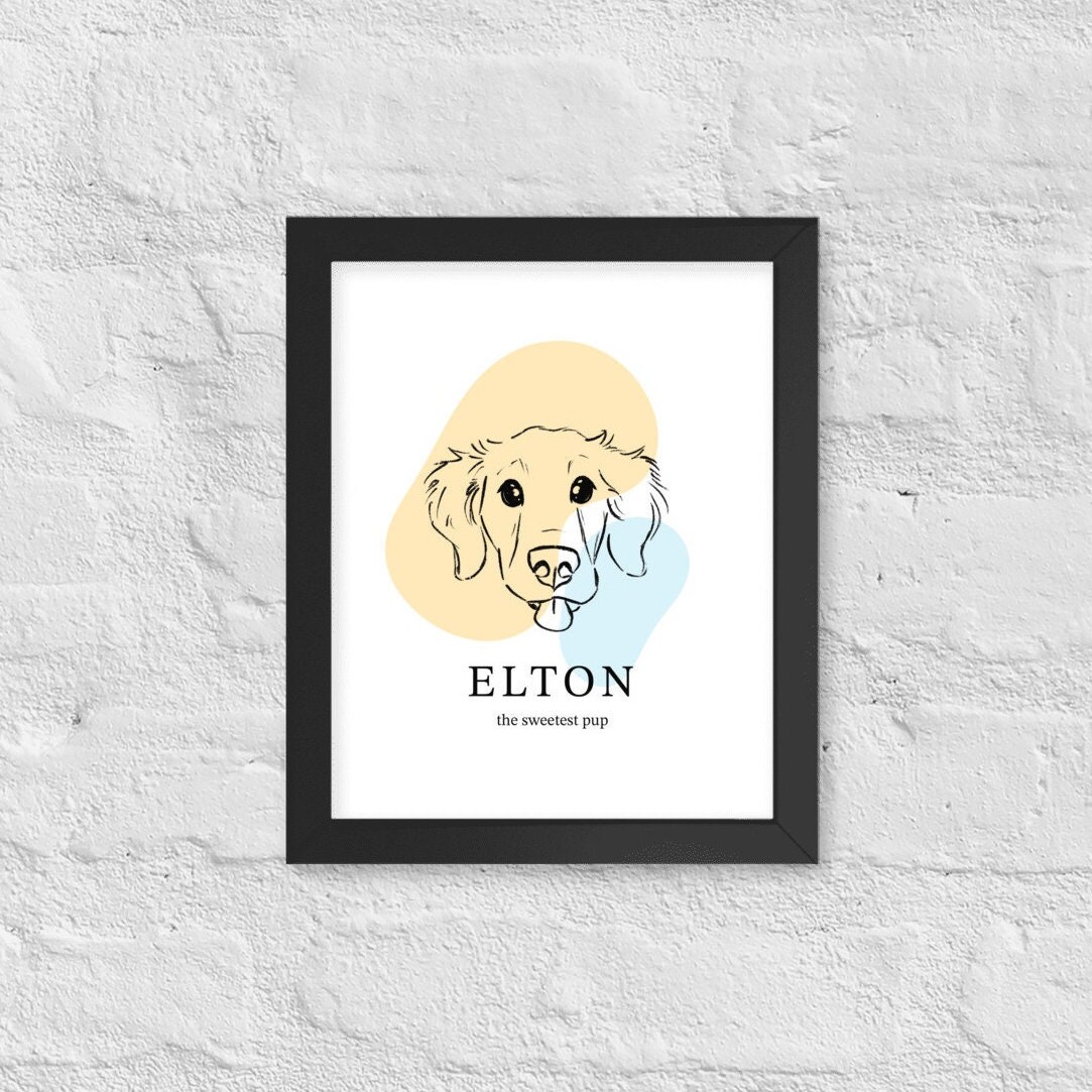 Digital CUSTOM Hand Drawn Line Art Headshot Portrait Illustration Print ...