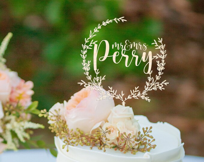 Rustic Decor Cake Topper Made From Wood Special Occasion - Etsy
