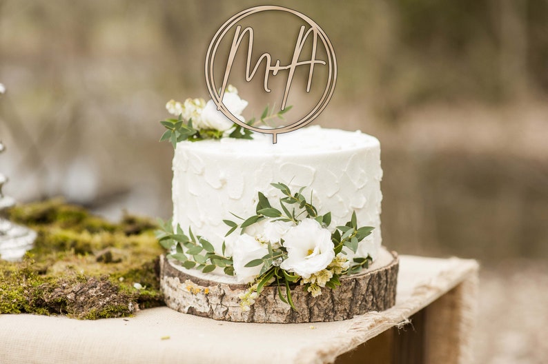 Rustic Decor Cake Topper Made From Wood Special Occasion - Etsy