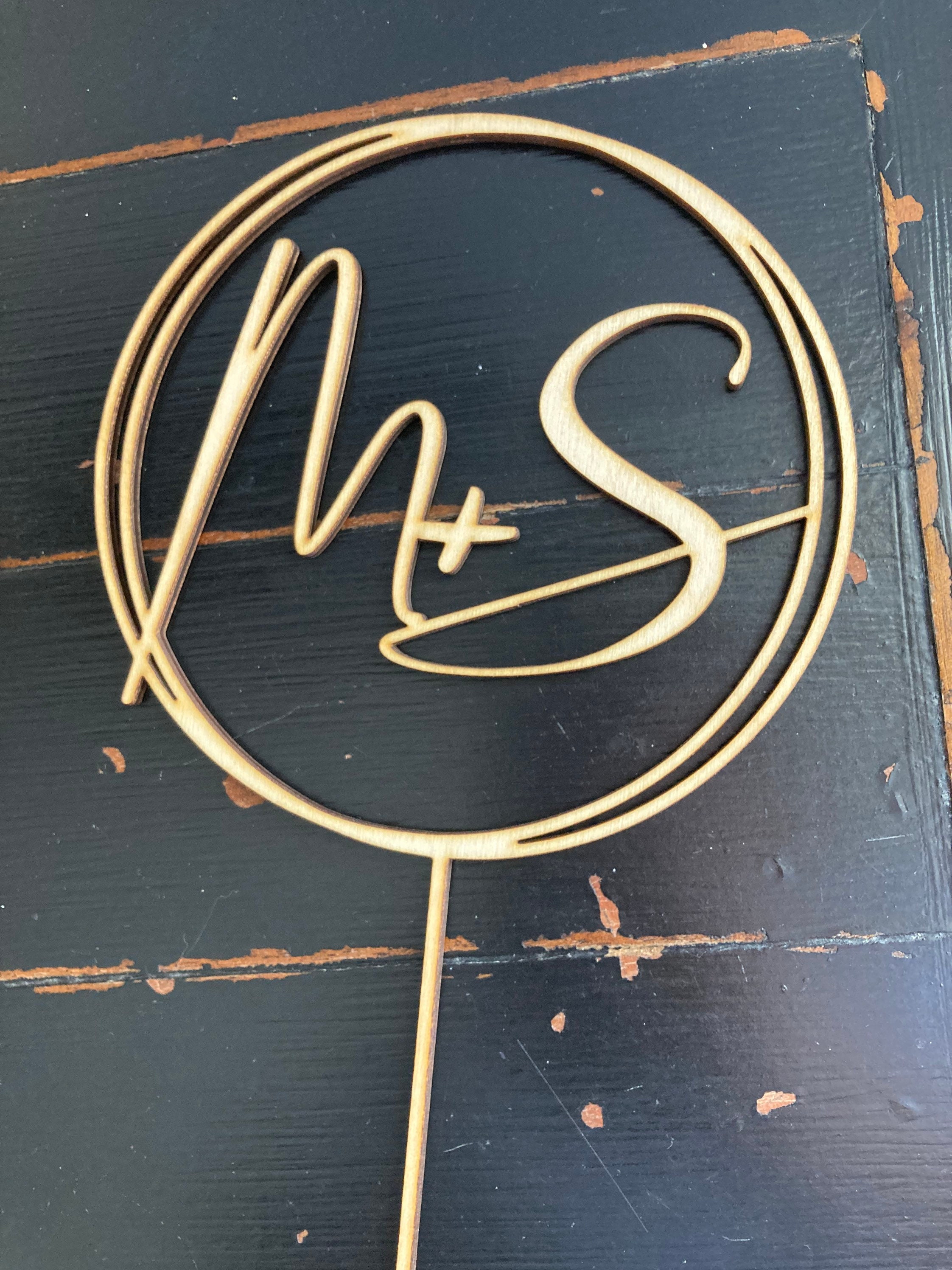 Rustic Decor Cake Topper Made From Wood Special Occasion - Etsy