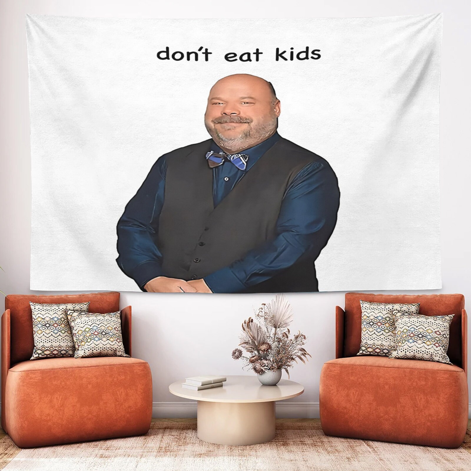 Don't Eat Kids Bertram Tapestry for Bedroom Funny Meme Tapestries sold ...