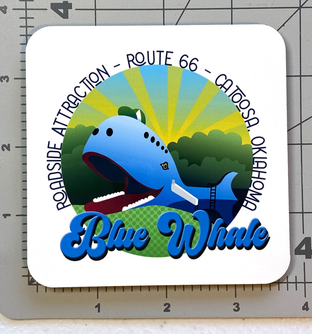 Catoosa Oklahoma--blue Whale Route 66--coaster With Cork Back--original ...