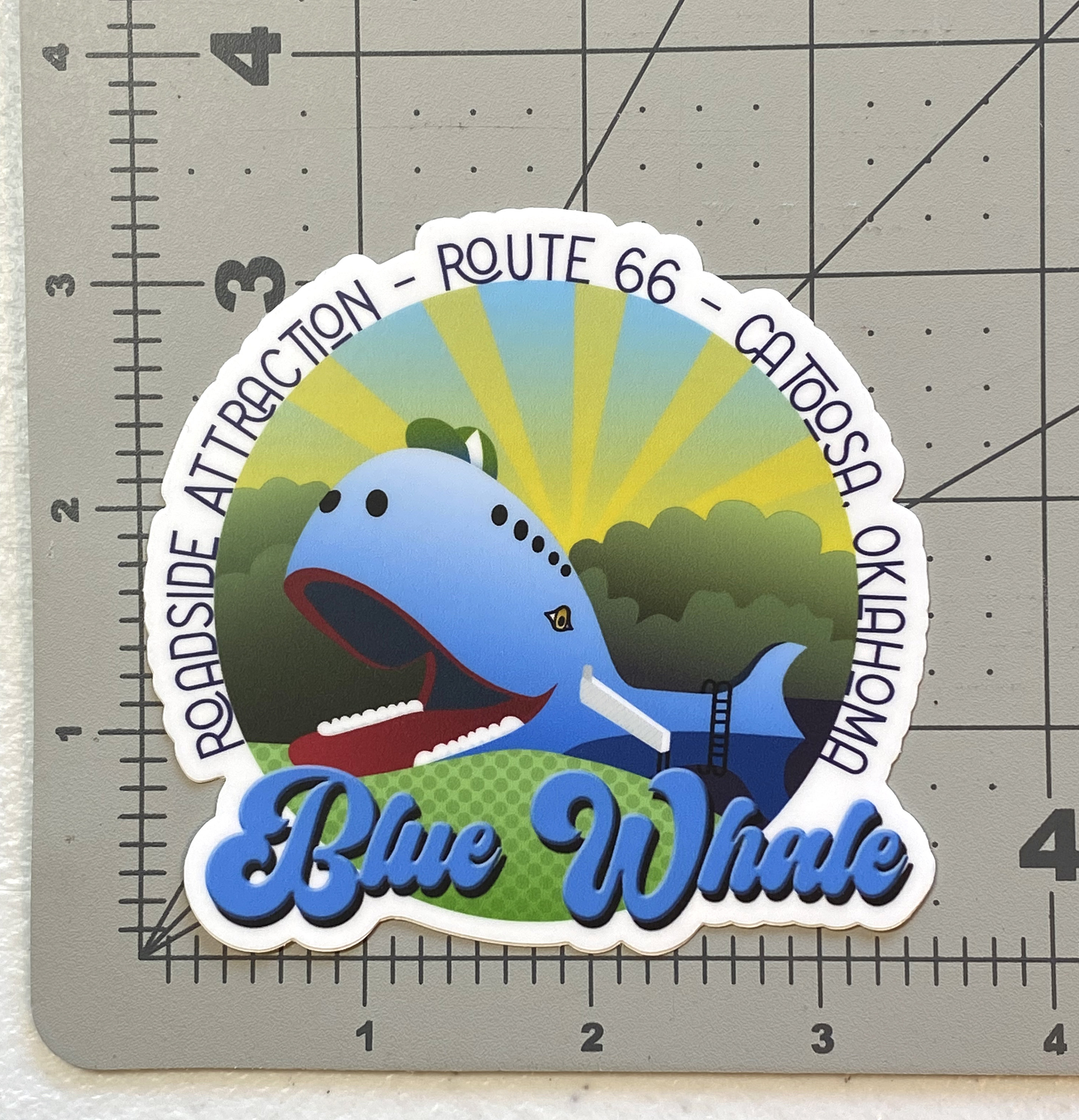 Blue Whale Sticker-permanent Waterproof Vinyl- 3.25x3.5 Inches -route ...