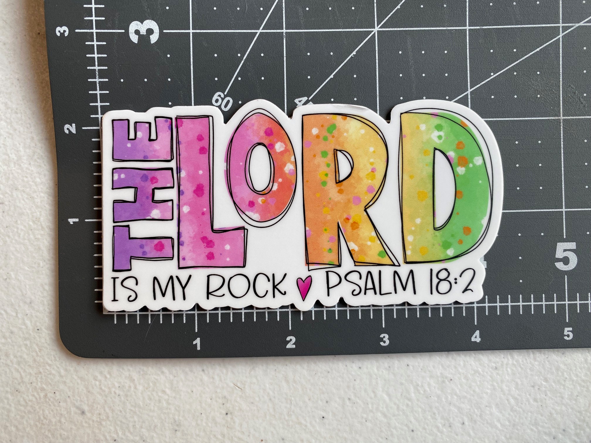 The Lord is My Rock Psalm 18:2 Sticker-permanent Waterproof Vinyl- 2 ...