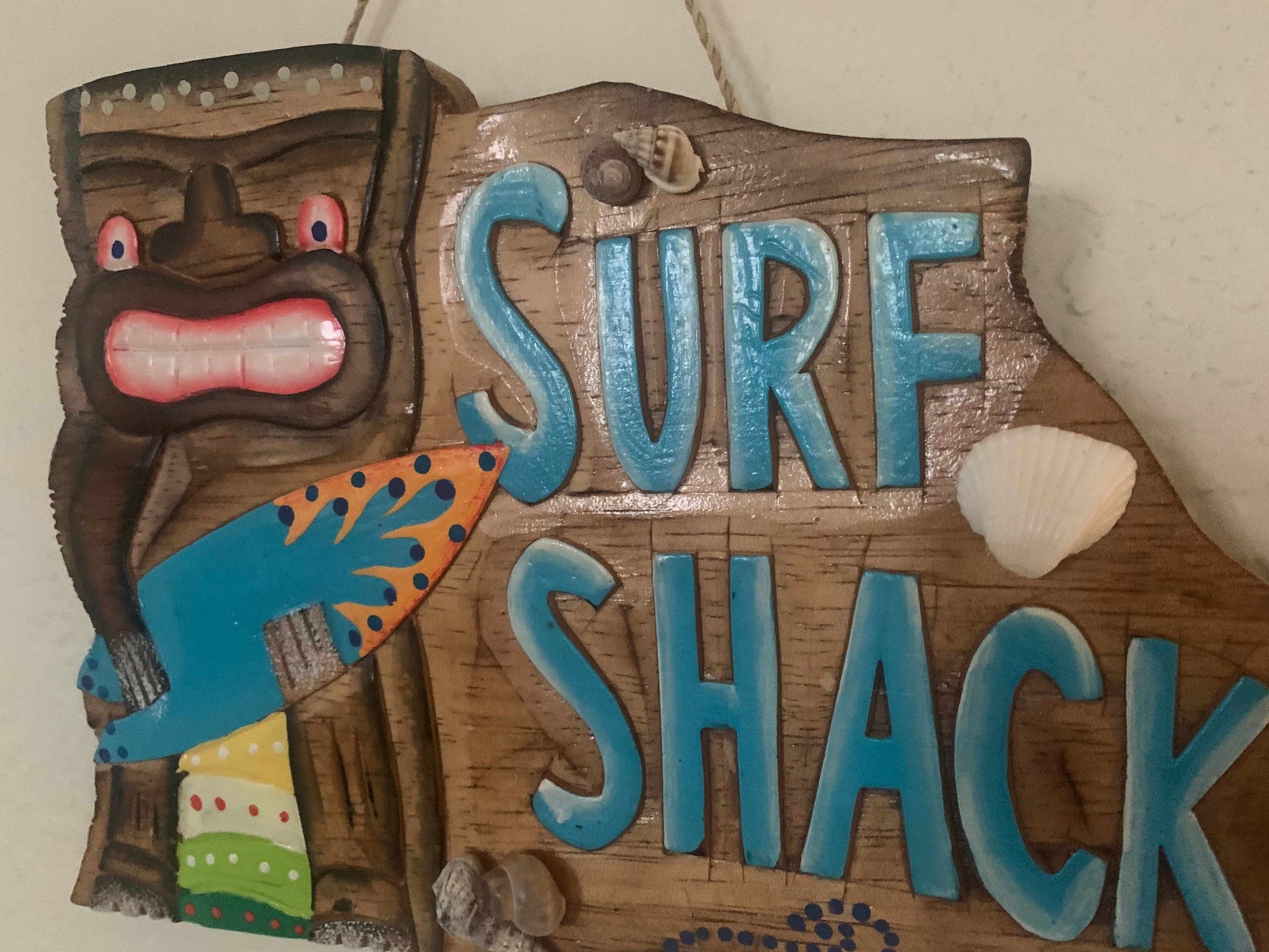 Wood Carved Surf Shack Sign Coastal Decor Surf Decor Beach - Etsy