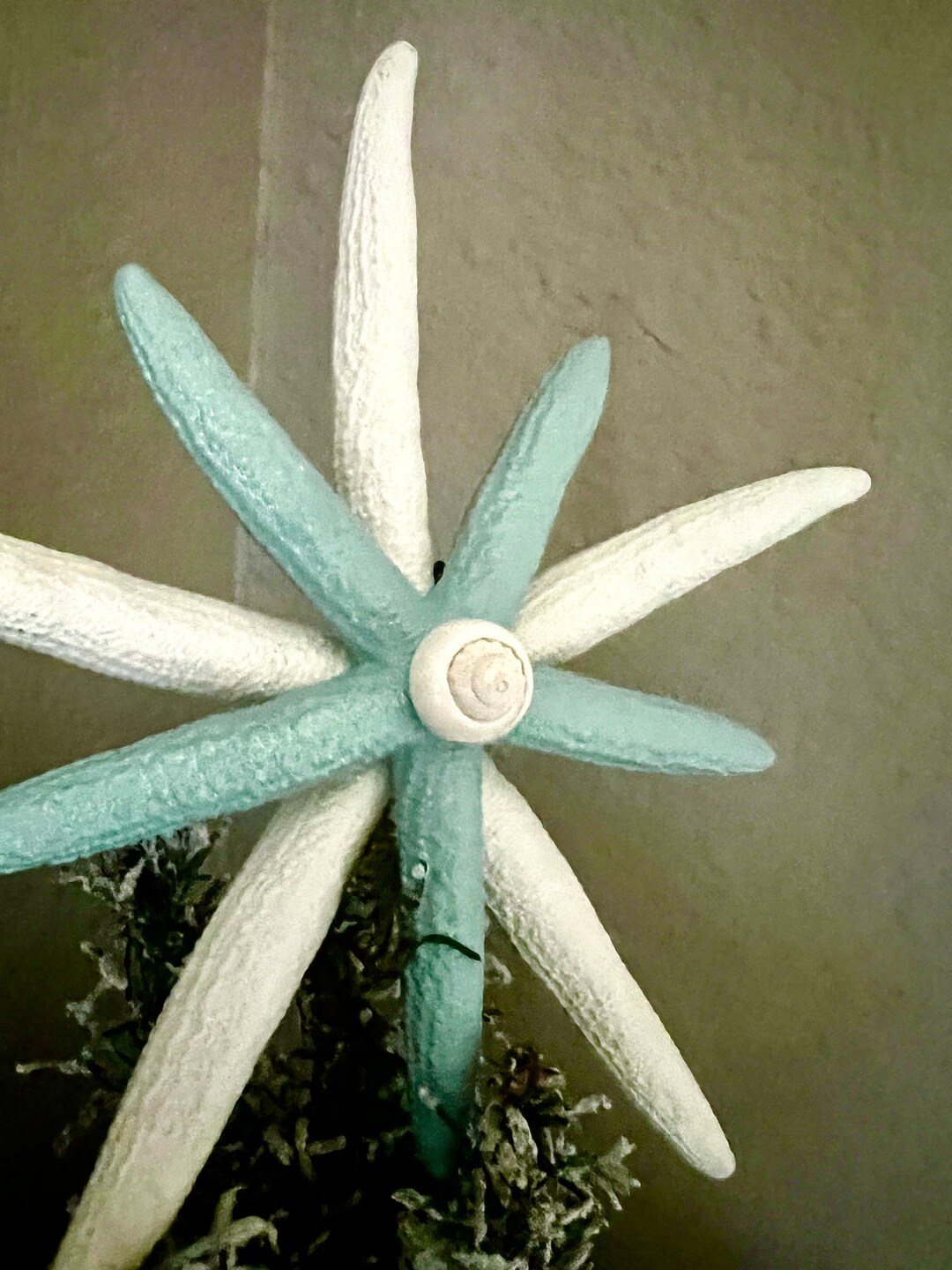 Starfish Coastal Tree Topper, Coastal Christmas Decor, Coastal Ornament ...