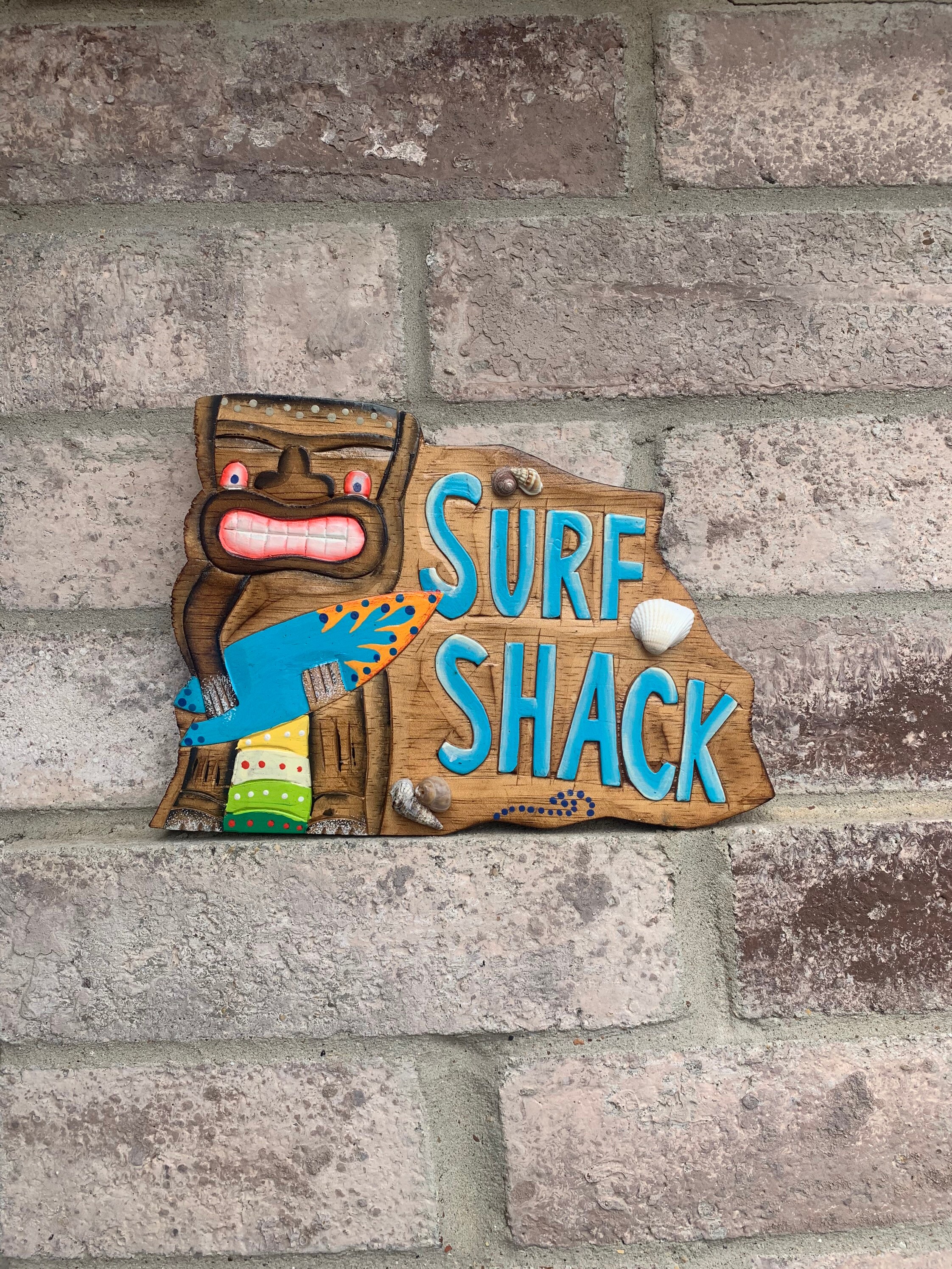 Wood Carved Surf Shack Sign Coastal Decor Surf Decor Beach - Etsy
