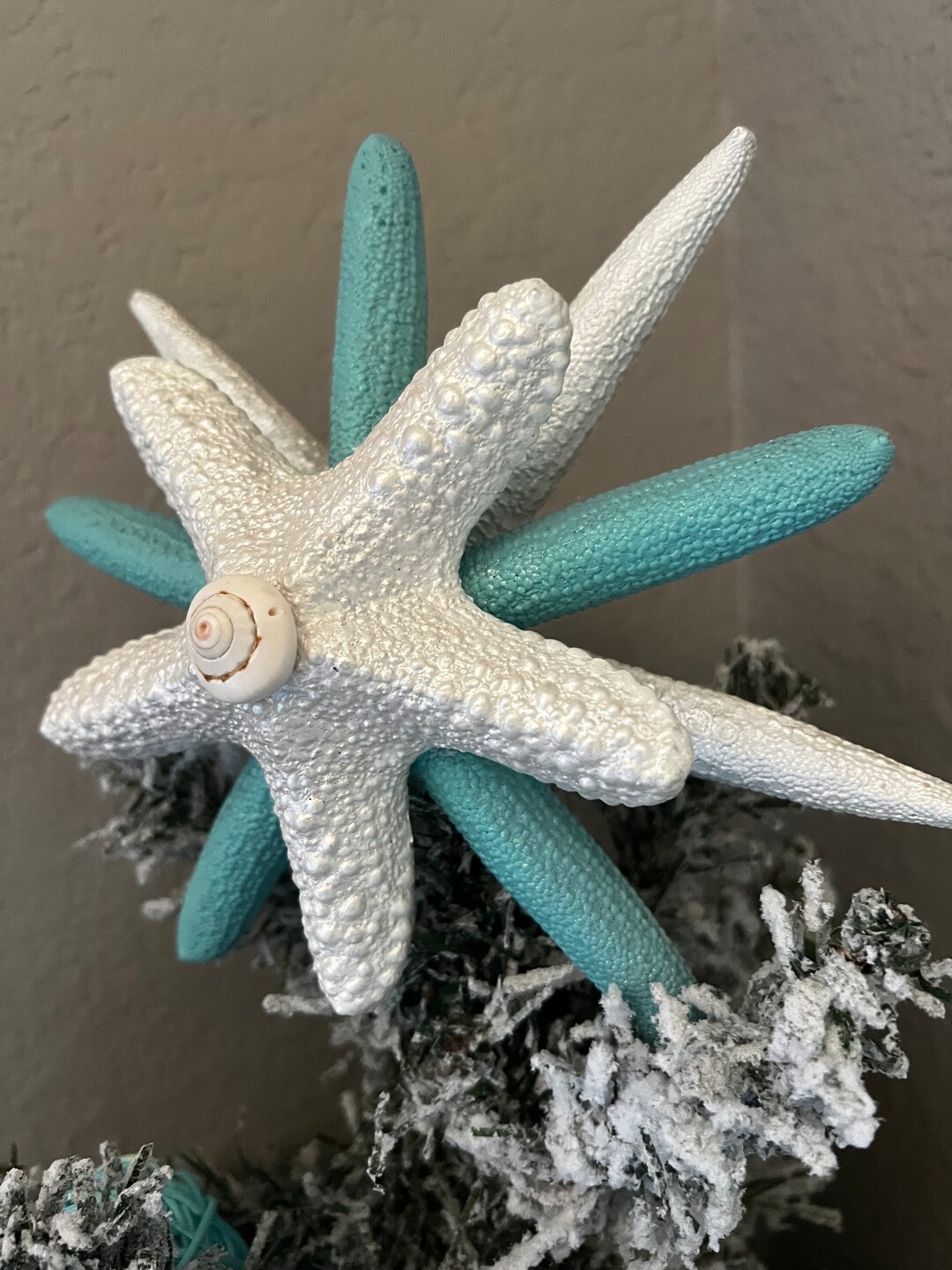 Large Starfish Coastal Tree Topper, Coastal Christmas Decor, Coastal ...