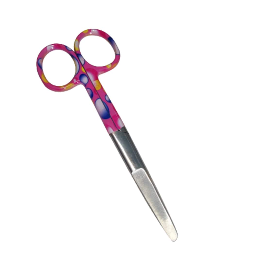 Scissors nurses/dressing With a Beautiful PINK BUBBLE Lacquered Handle ...