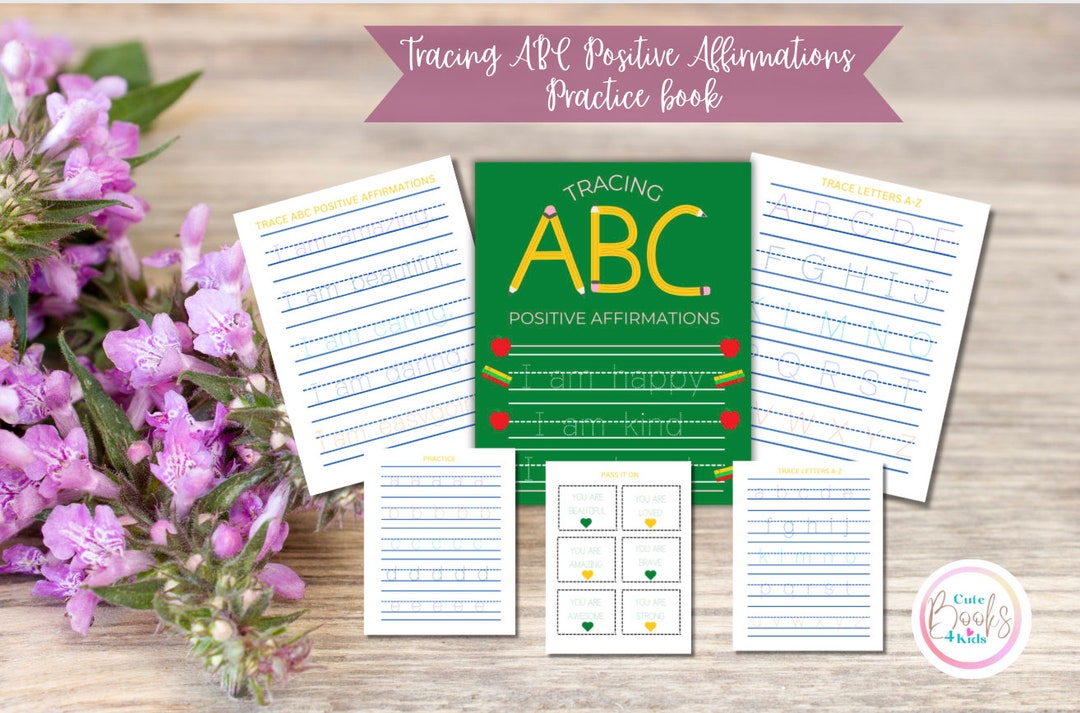 ABC Positive Affirmations Tracing Workbook: Fun Learning Activity ...