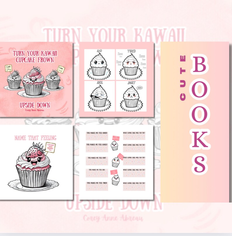 Whimsical Kawaii Cupcake Emotions Workbook | Printable Kids Feelings ...