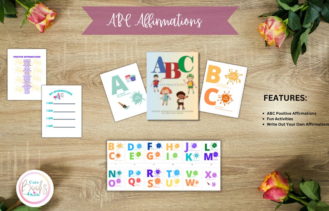 Inspirational ABC Affirmations for Kids Positive Children's Book Gift ...