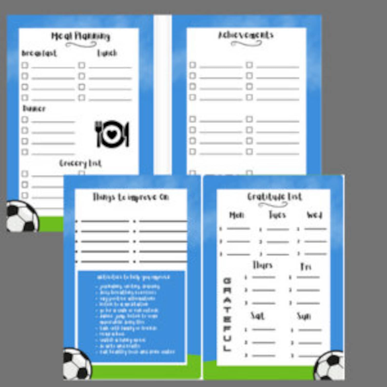 Soccer Journal: Motivational Quotes & Goal Setting (paperback) - Etsy