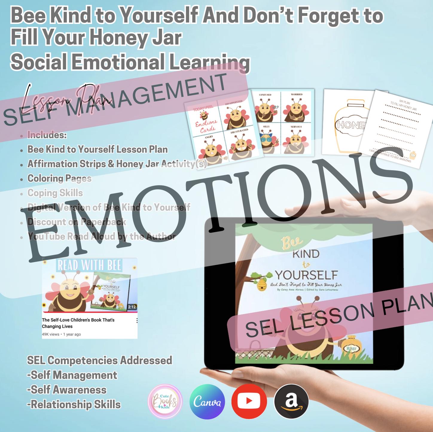 Social Emotional Learning Lesson Plan Bee Kind to Yourself Book Self ...
