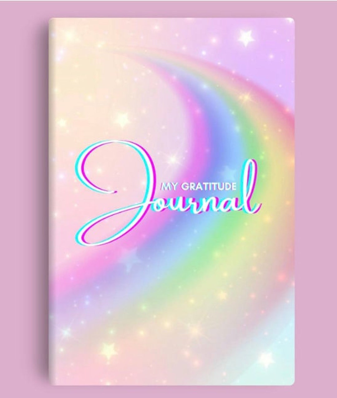 Rainbow Gratitude Journal Notebook Kids Journal Template Cute Rainbow ...