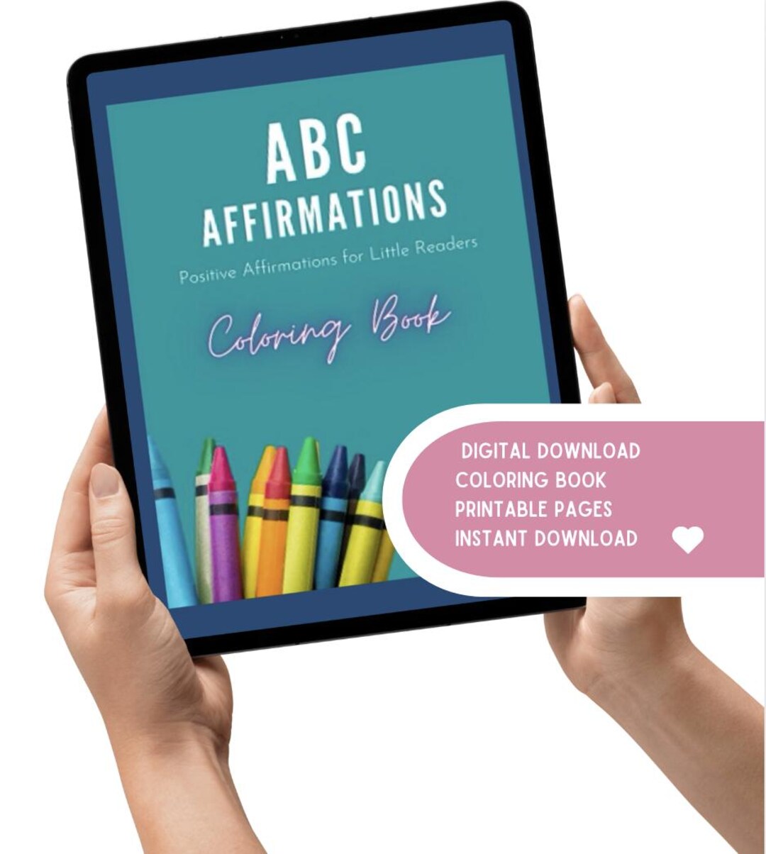 ABC Positive Affirmations Coloring Book: Fun Kids Digital Ebook - Etsy