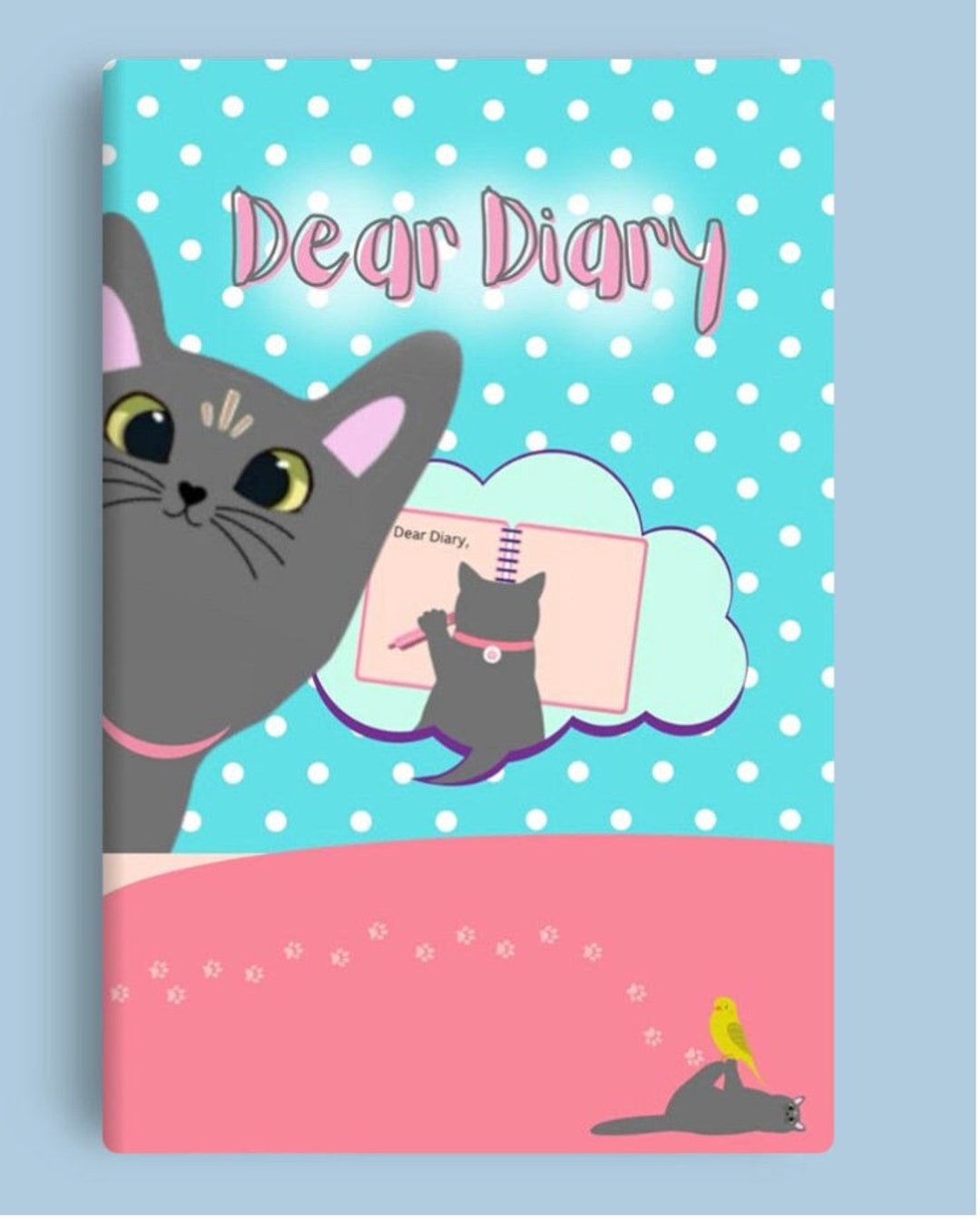 Digital Diary for Kids Animal Diary Cat and Bird Notebook Children's ...