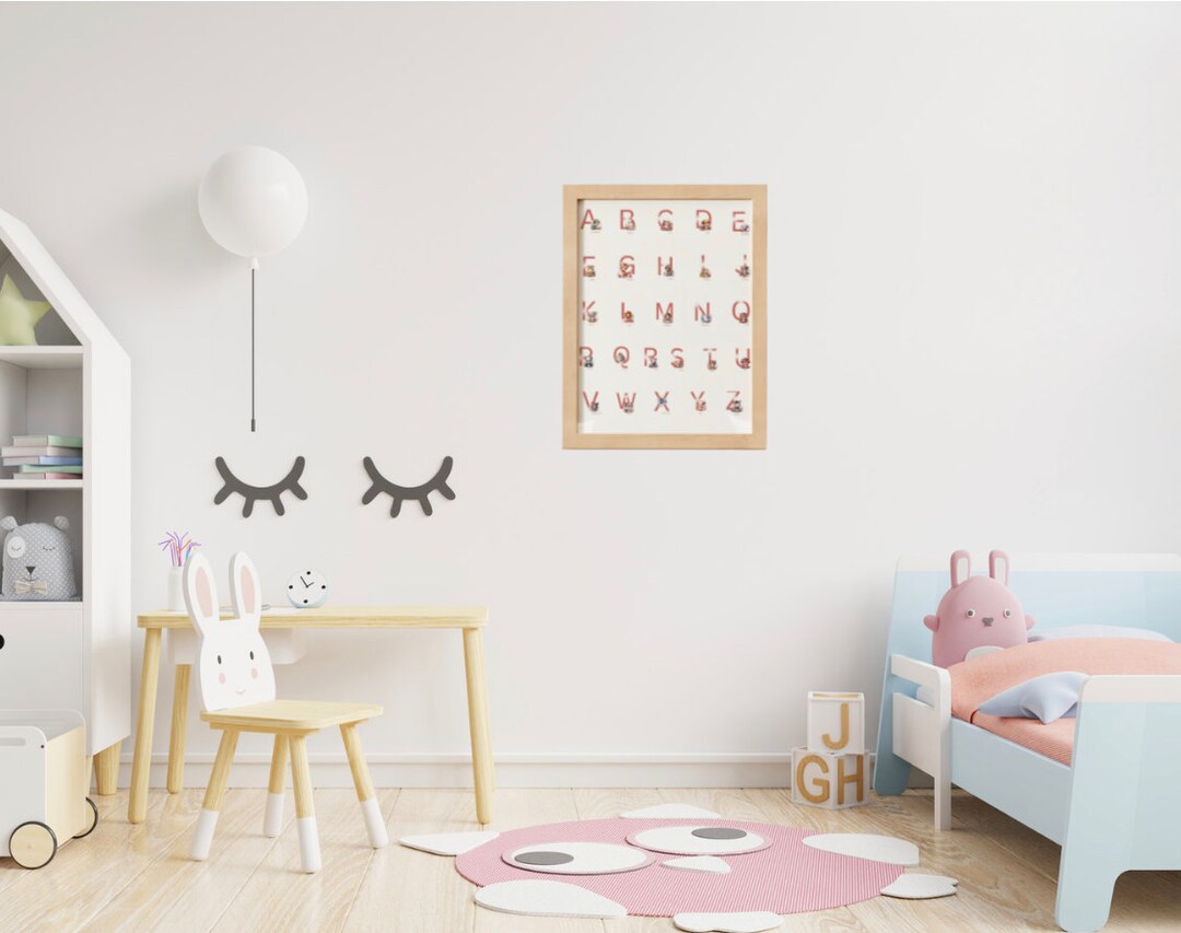 Educational Alphabet Wall Art & Chart for Homeschool Classroom ...