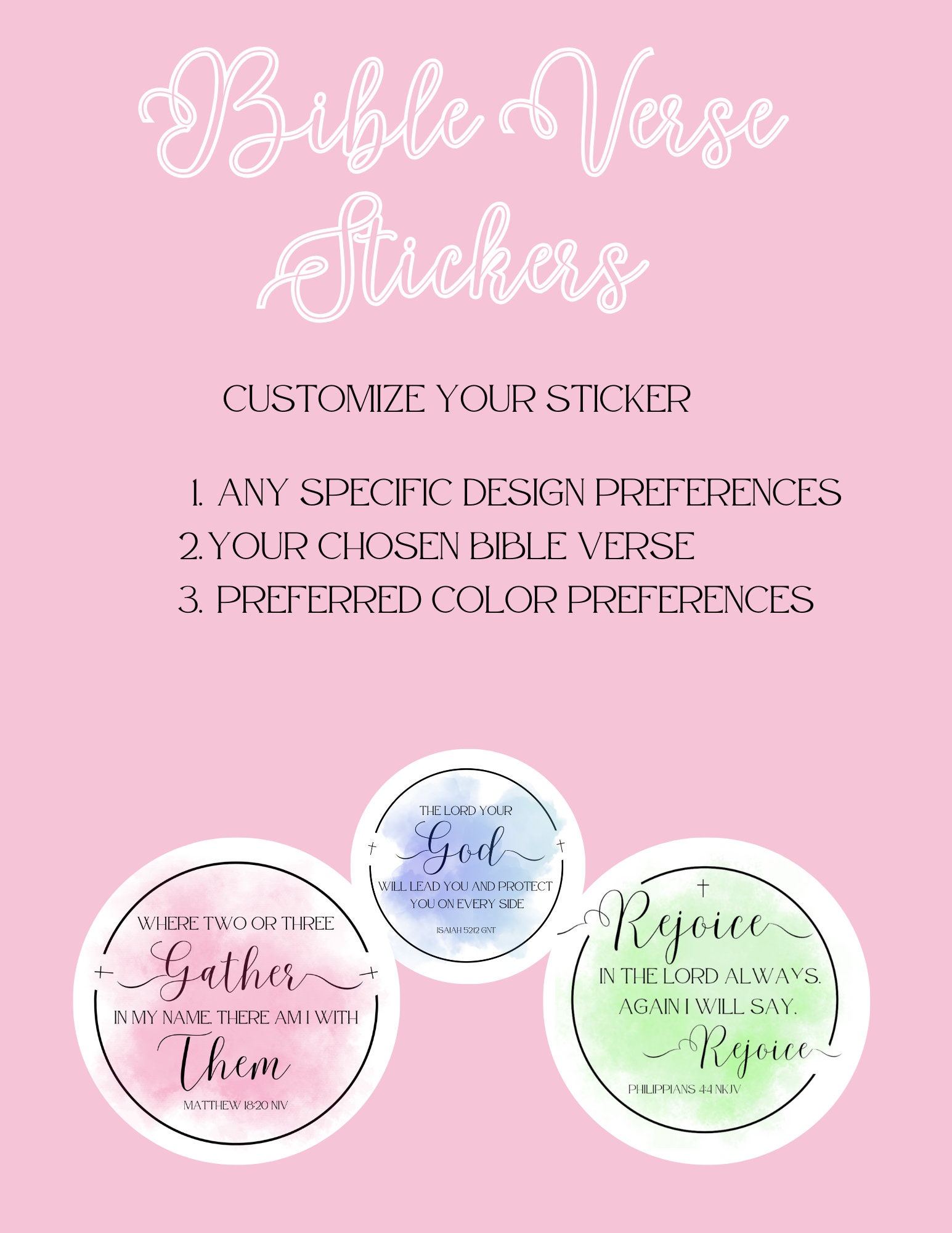 Customizable Bible Verse Sticker | Personalized Scripture Design ...