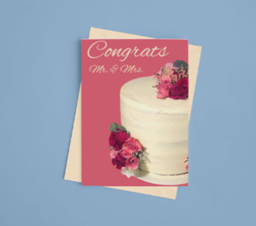 Congrats Card, Printable Congrats Mr. and Mrs. Congratulations Card ...