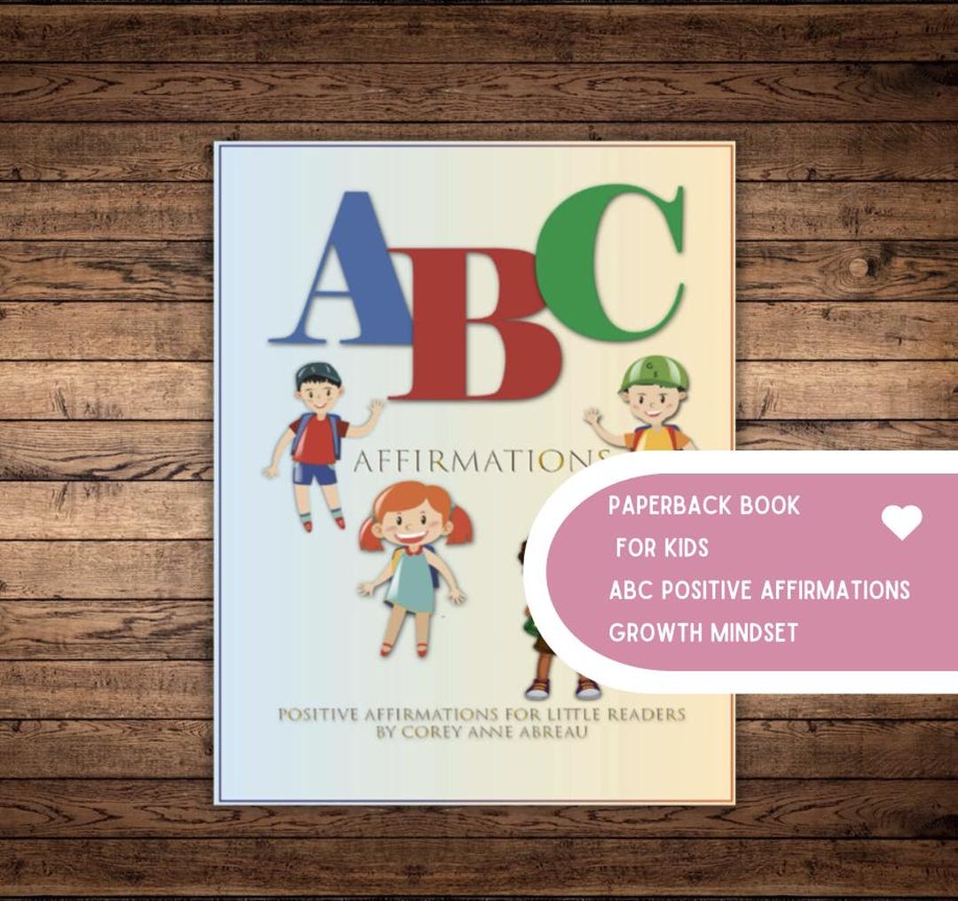 ABC Positive Affirmations Growth Mindset Book for Kids | Colorful ...