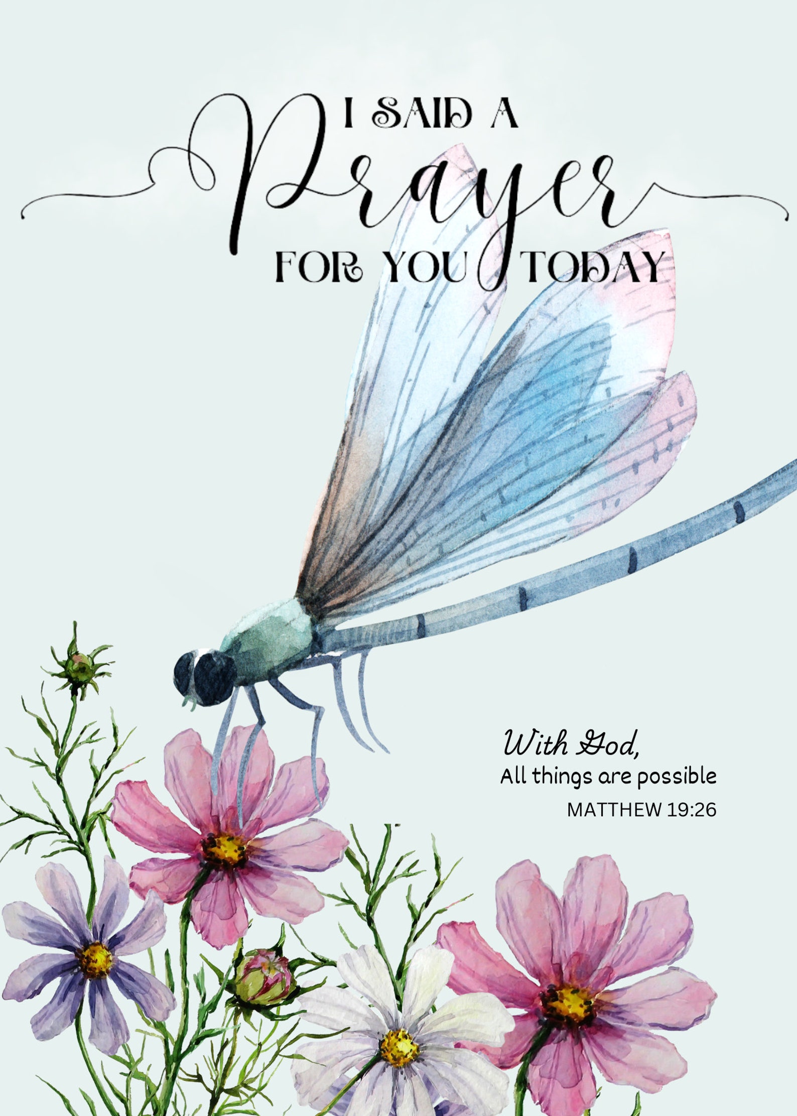 I Said a Prayer for You Today Card Inspirational Religious Greeting ...
