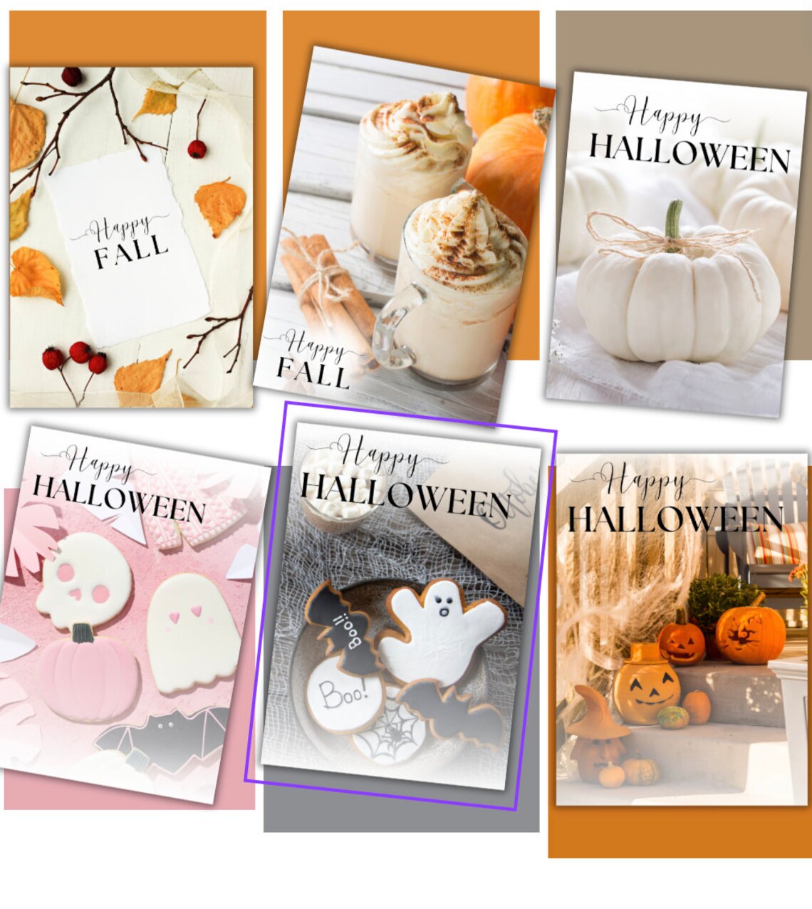 Kids Greetings Card Bundle: Thanksgiving, Halloween, Autumn - 9 Pack - Etsy
