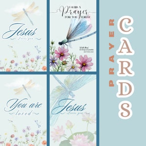 Elegant Dragonfly & Floral Digital Prayer Card | Religious Greeting ...