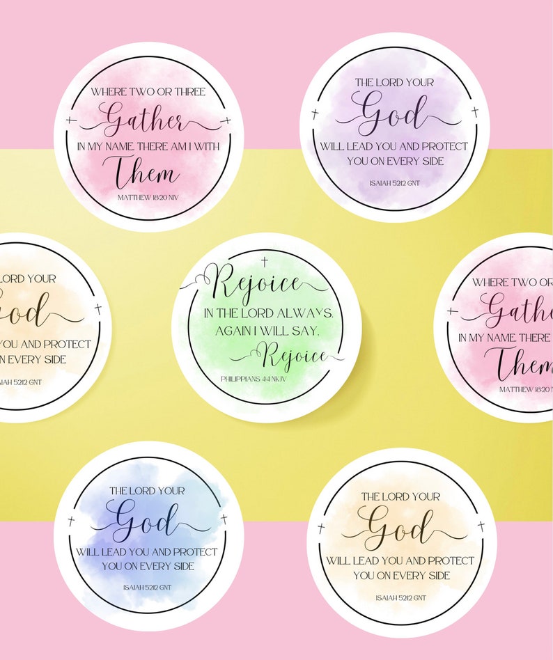 Customizable Bible Verse Sticker Personalized Scripture Design ...