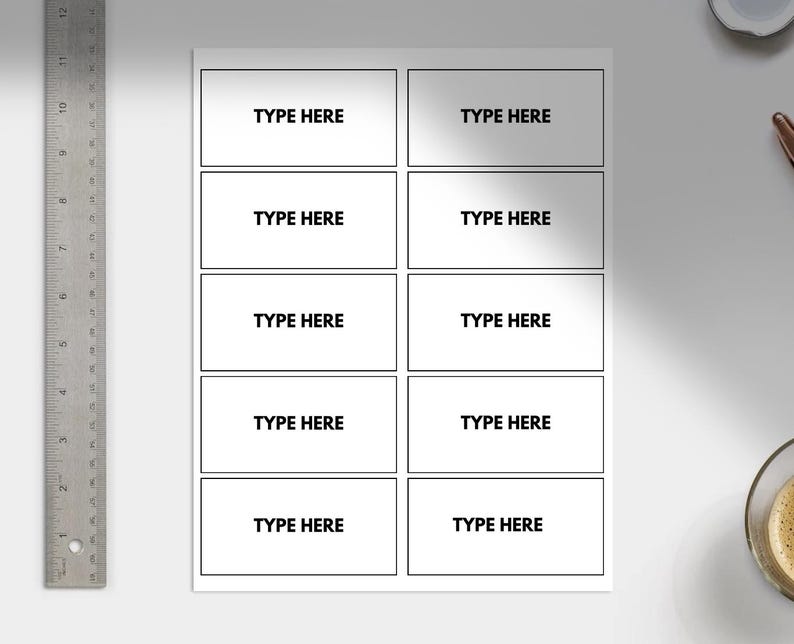Customizable Address Labels Template: 4x2 Printable Mailing Labels ...