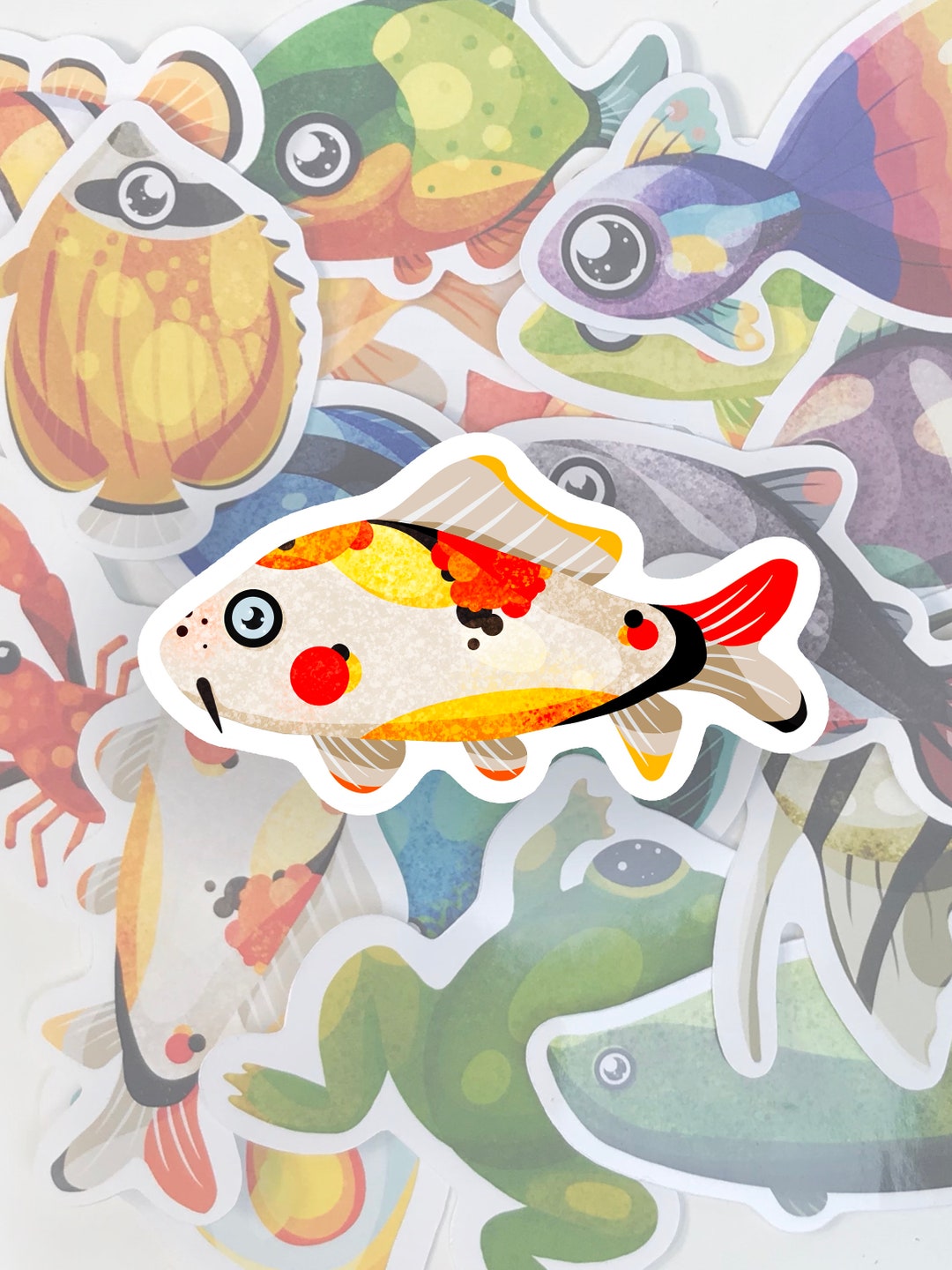 Shiny Vinyl Sticker Koï Fish Animal Crossing - Etsy