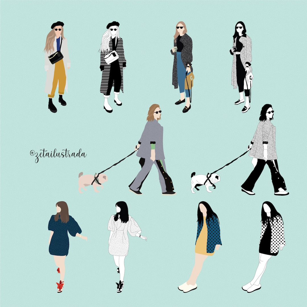 Vector People for Architecture Fashion Pack 1 - Etsy