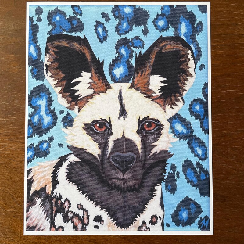 African Wild Dog Painting - Etsy