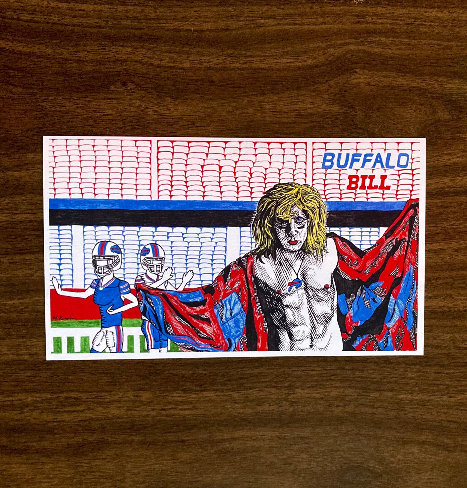 Buffalo Bill Art Print 5.75 X 10 Pen and Ink Drawing, Silence of the ...