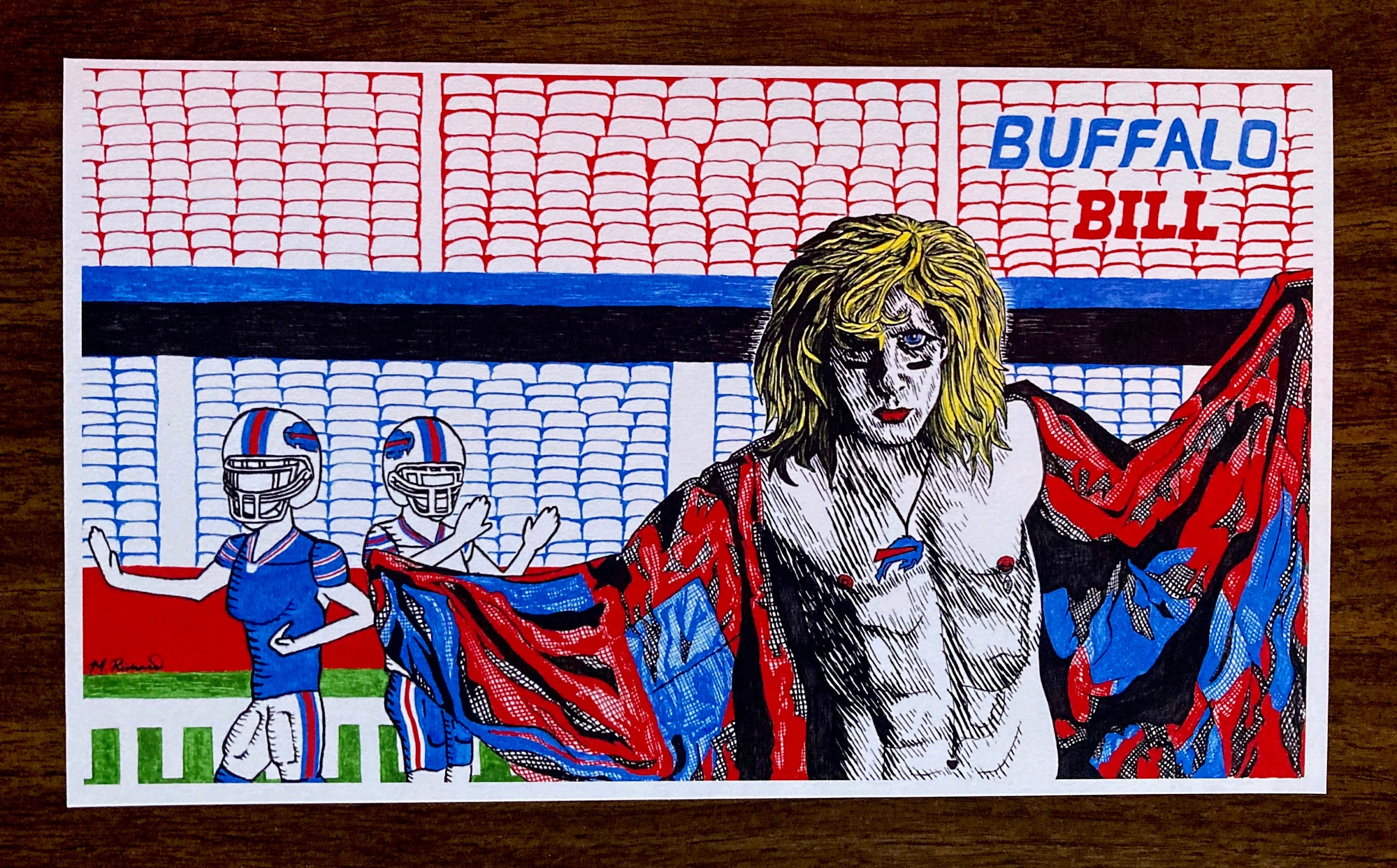 Buffalo Bill Art Print 5.75 X 10 Pen and Ink Drawing, Silence of the ...