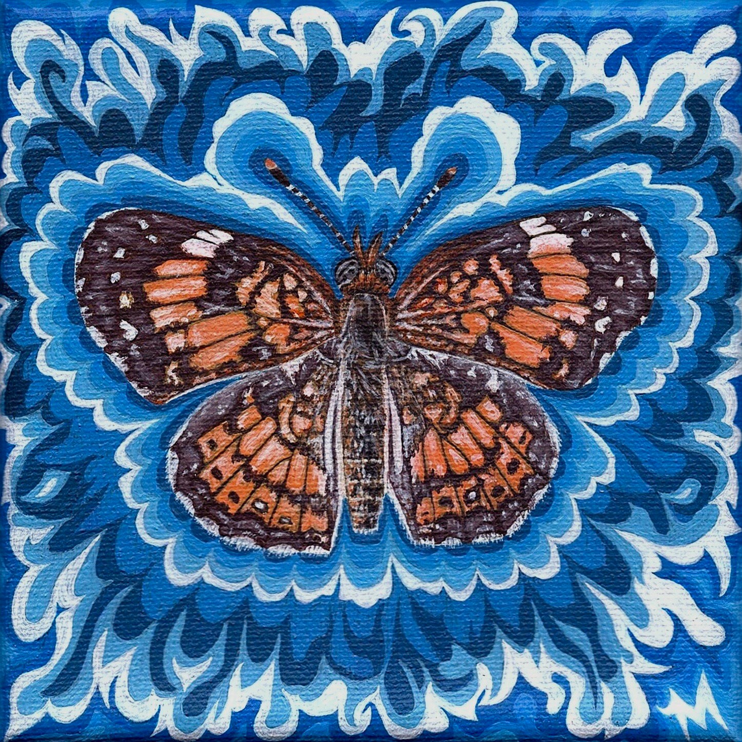 Psychedelic Butterfly Art Print 5x5 Groovy 60's Art - Etsy UK