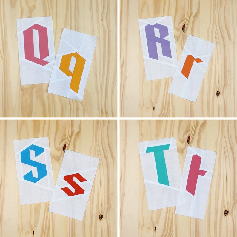 Gothic UPPERCASE and LOWERCASE Alphabet Quilt Blocks Patterns - Etsy