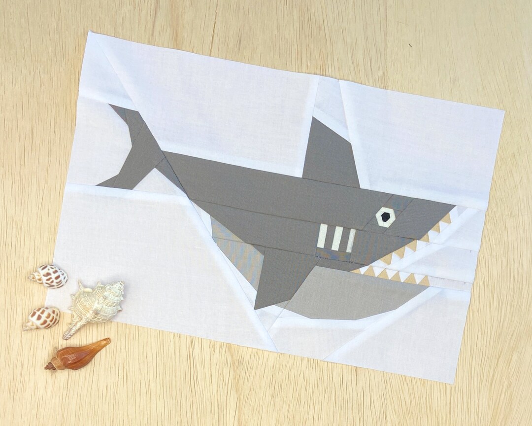 Shark Quilt Pattern Fish Quilt Pattern PDF Digital Download 12 Inch ...