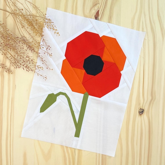Poppy Flower Quilt Patterns