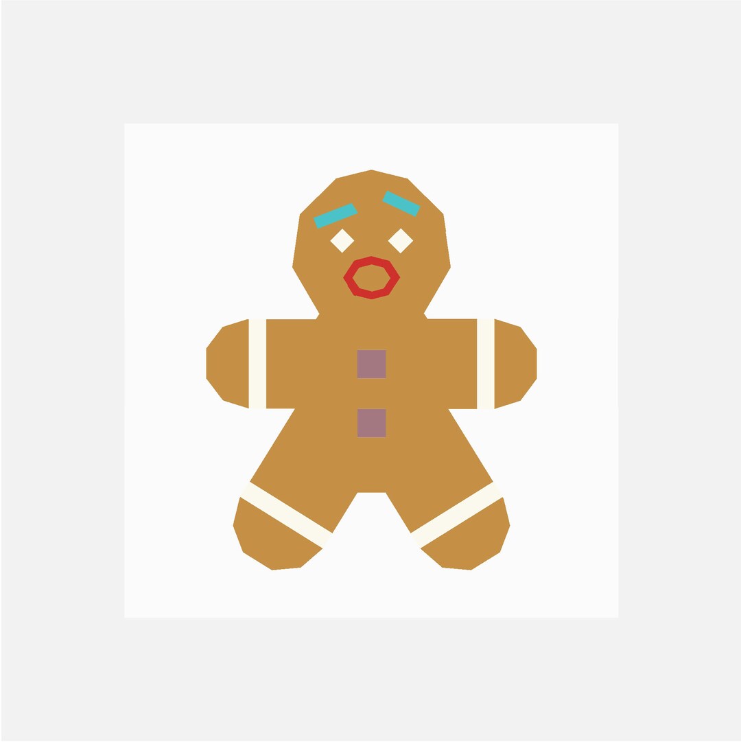 Gingerbread Man Quilt Block Pattern | Christmas Quilt Pattern | Digital ...