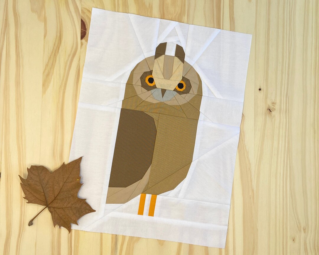LONG EARED Owl Quilt Block Pattern PDF Download - Etsy