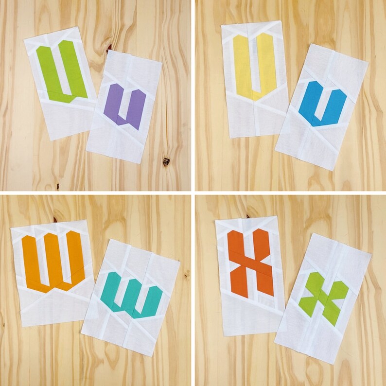 Gothic UPPERCASE and LOWERCASE Alphabet Quilt Blocks Patterns - Etsy