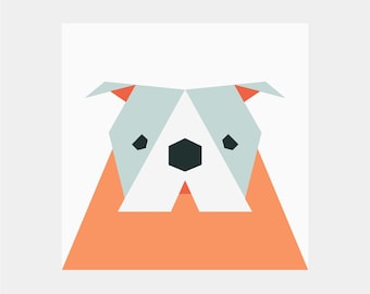 American Pit Bull Quilt Block Pattern | Dog Quilt Pattern | Digital PDF ...